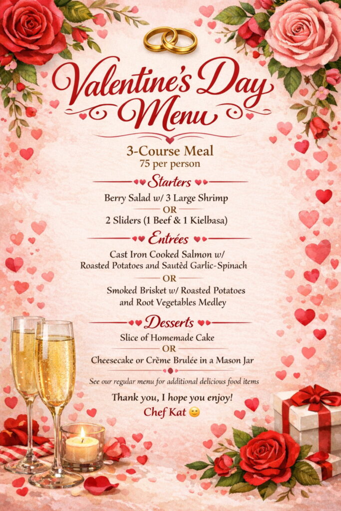Valentine’s Day Dinner & Live Music | Kat’s Café & Restaurant